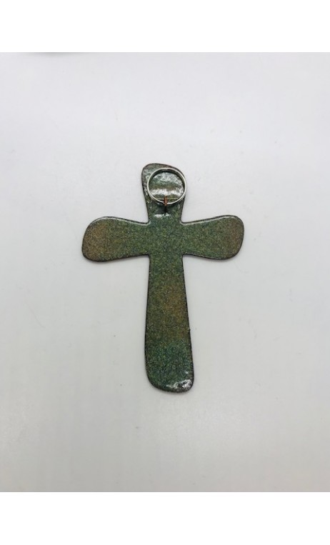 Croix murale en émaux sur cuivre (Ecole d'Art Sacré de Florence)